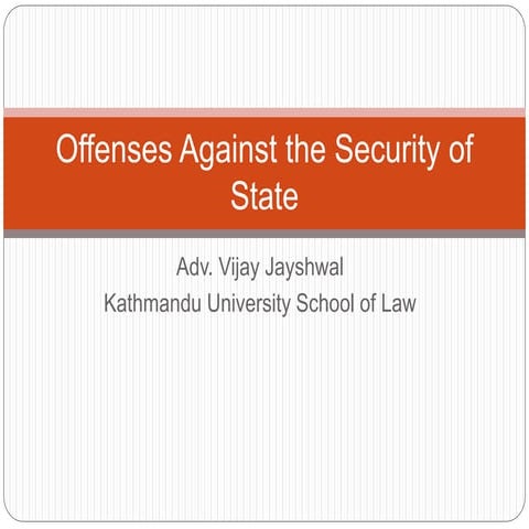 Offenses against the Security of State | PPTX