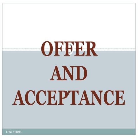 Offer and acceptance | PPSX