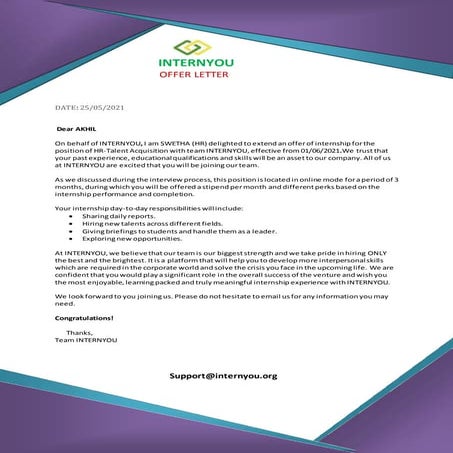 Offer letter | PDF