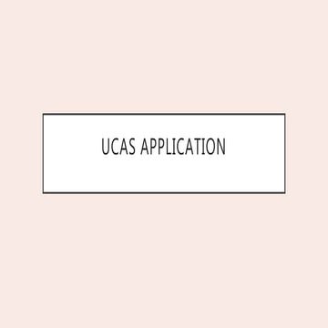 UCAS Application | PPT