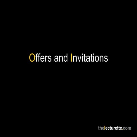 Offers and Invitations | PPT