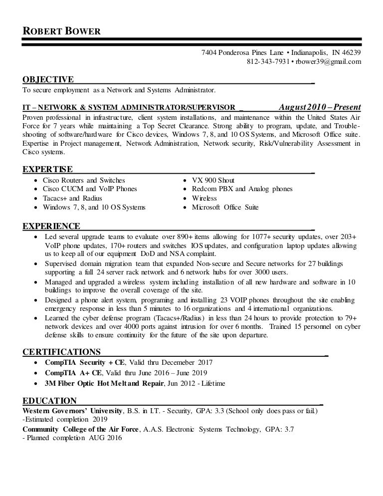 Offical civilian resume