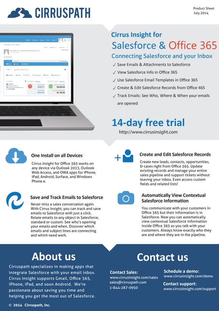 Cirrus Insight Features Deck | PPT