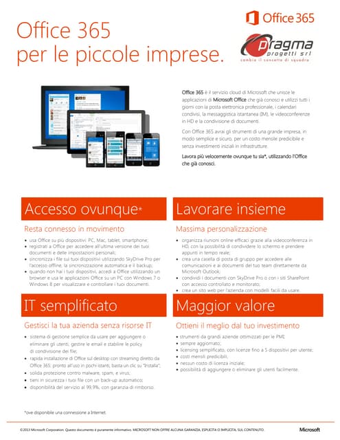 Office 365 per le piccole imprese | PDF Office 365 per le piccole imprese | PDF