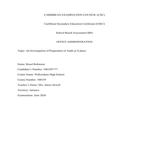 Office Administraion SBA- Reuel Robinson.docx