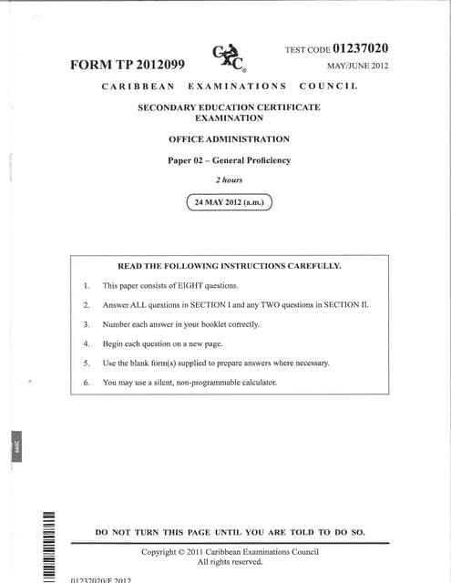 Cxc csec english a exam | DOCX | Educational Assessment | Education