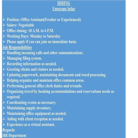 Office assistant | PPTX