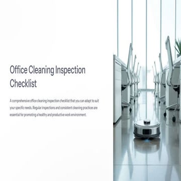 Office Cleaning inspection Checklist with eAuditor Audits & Inspections ...