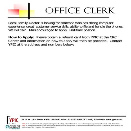 Office Clerk | PDF