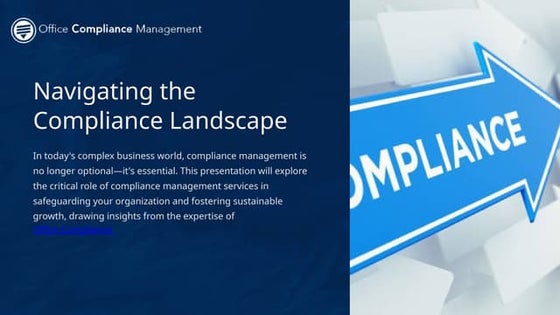 Compliance Management System Presentations | PPTX | Business | Business ...