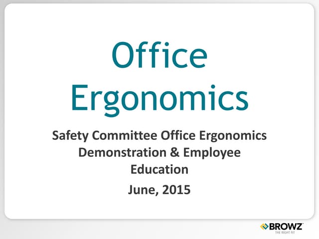 Workplace Ergonomics & Injury Prevention Sneak Peak | PDF