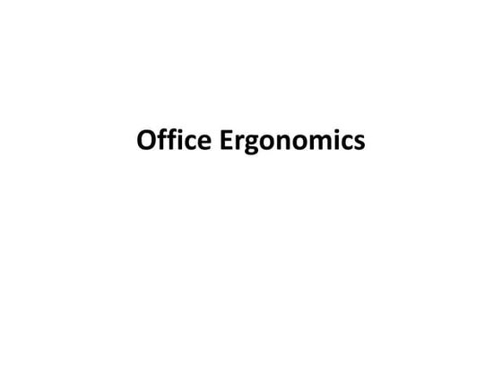 Lifting and ergonomics | PPT