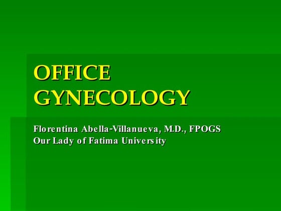 Introduction to gynecology | PPTX