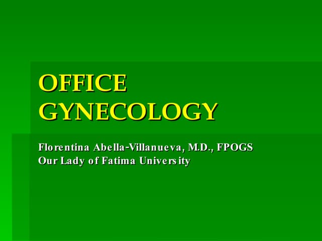 The gynaecological examination ppt | PPT