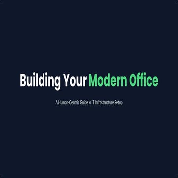 Efficient Office Infrastructure Setup for Businesses | PDF