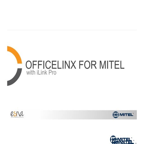 Esna Officelinx 10.0 for Mitel Integration | PDF