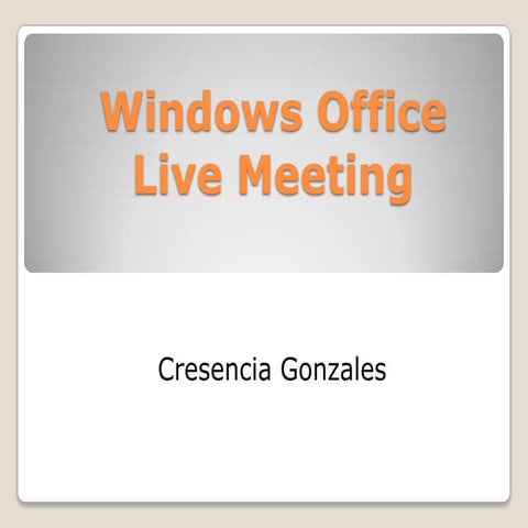 Office live meeting presentation | PPTX