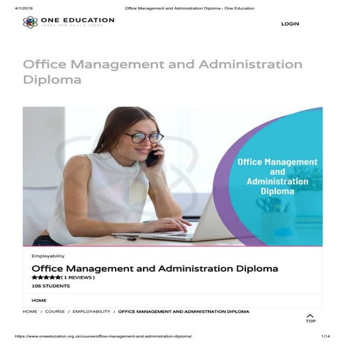 Office Management and Administration Diploma - CPD Accredited | PDF