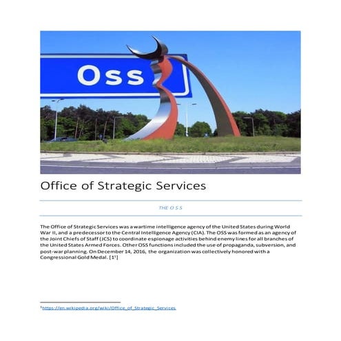 Office of strategic services | PDF