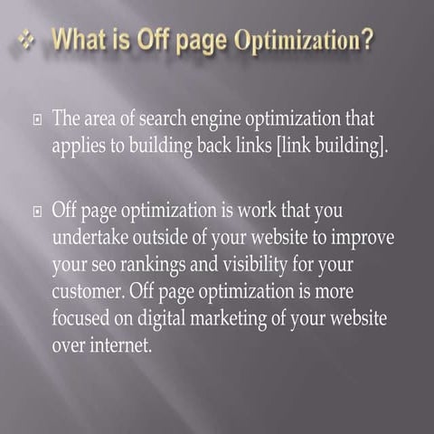 Office page optimization | PPTX | Social Networking | Internet