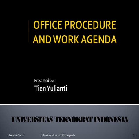 Office procedure and Work_agenda_tien_s | PPT