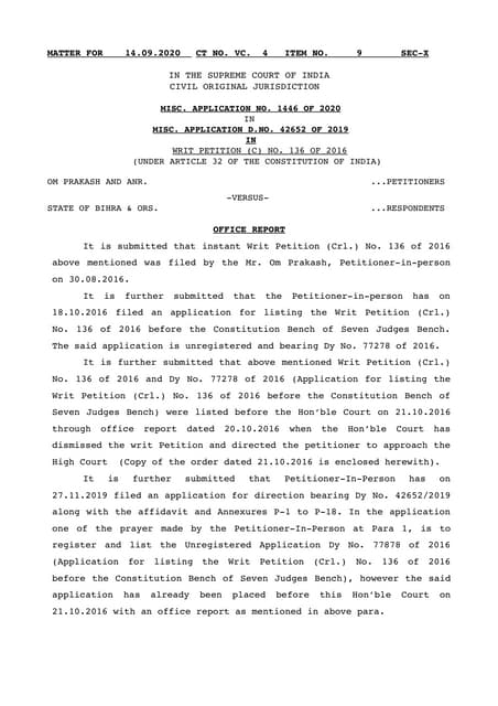 Written Arguments along with Affidavit before Patna High Court | PDF