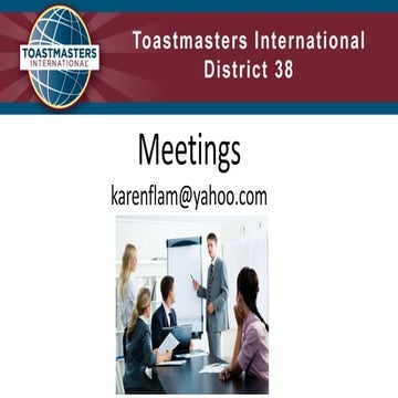 Toastmasters International: Meetings | PPT