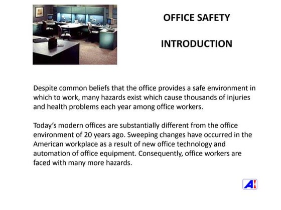 Office Safety Ppt