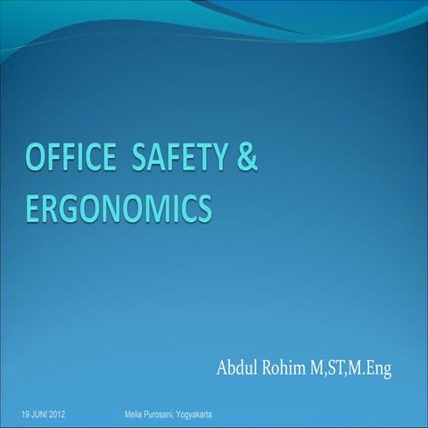Office safety&ergonomics | PPT