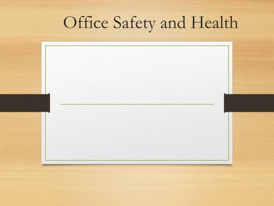 Office safety | PPT