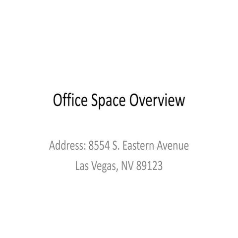 Office space overview | PPTX