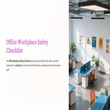 Office Workplace Safety Checklist with eAuditor Audits and inspections ...