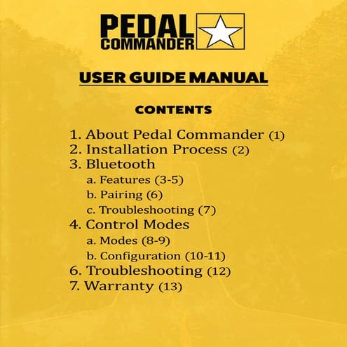 Pedal Commander User Guide | PDF