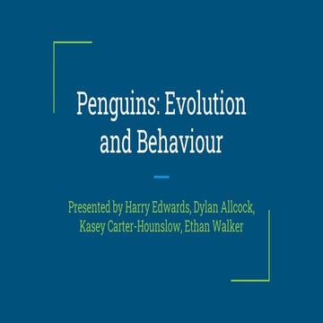 Penguin Presentation | PPTX