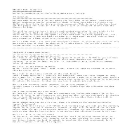 Offline data entry | PDF