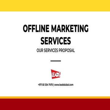 Offline Marketing Services | PPT