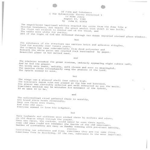 Of form and substance.poem