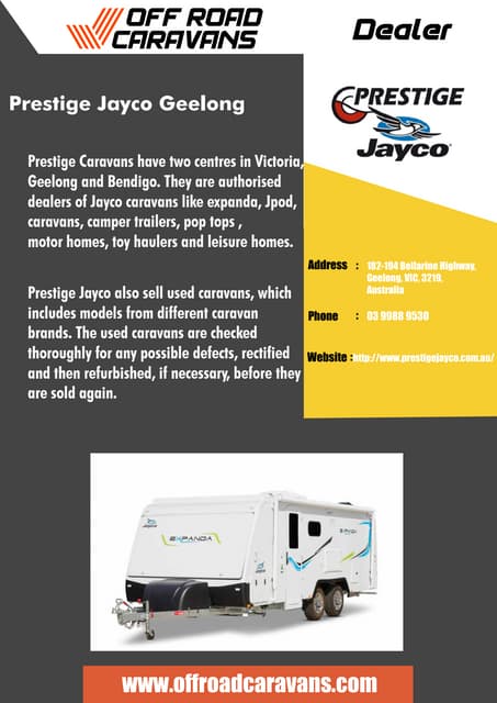 Off Road Caravans Dealer - Jayco Ballarat | PDF