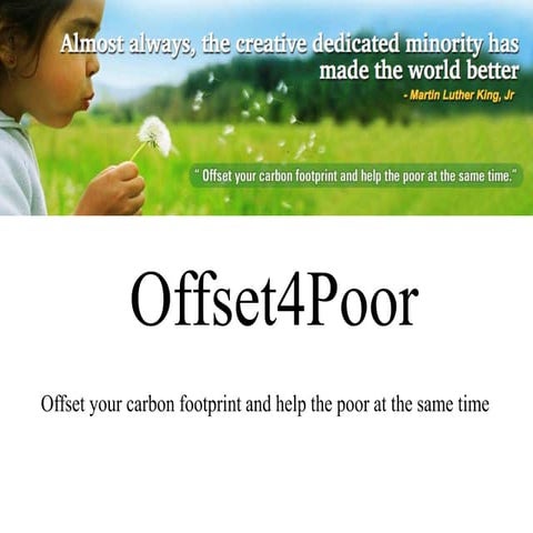 Offset4Poor - Carbon (CO2) Offset Calculator | PPTX