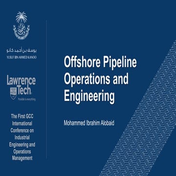 (BASIC) Offshore pipeline operations and engineering | PPTX