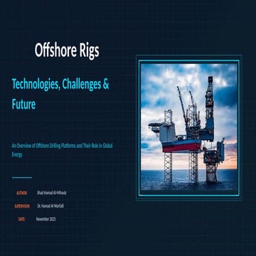 OIL & GAS OFFSHORE PLATFORM overview with details | PPTX
