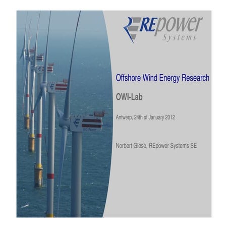 Offshore Wind Infrastructure Applicaiton Lab - Launch 2012-01-24 ...