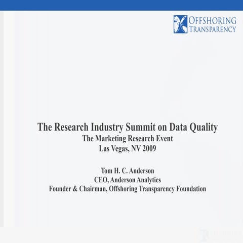 Offshoring Transparency Foundation Ppt Business Business And Finance
