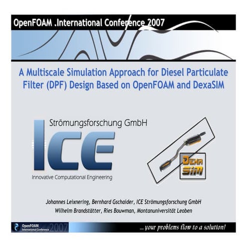 A Multiscale Simulation Approach for Diesel Particulate Filter Design ...