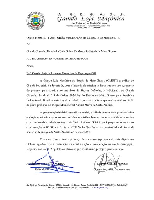 Oficio modelo convite | PDF