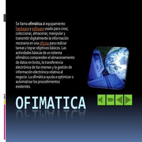 Ofimatica Y Sus aplicaciones | PPTX