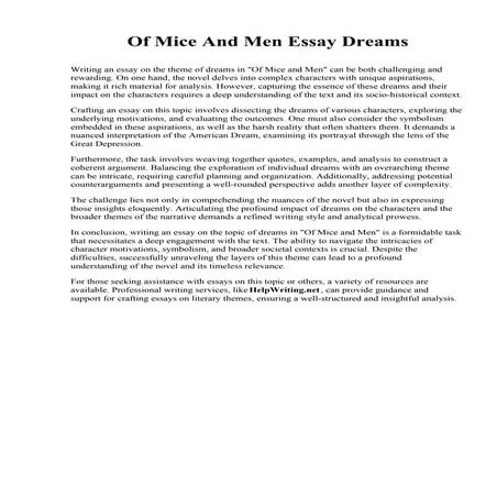 Of Mice And Men Essay Dreams.pdf