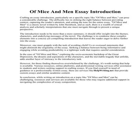 Of Mice And Men Essay Introduction.pdf