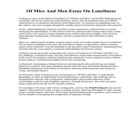 Of Mice And Men Essay On Loneliness.pdf
