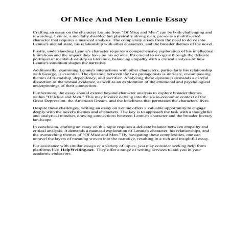 Of Mice And Men George And Lennie Relationship Essay.pdf